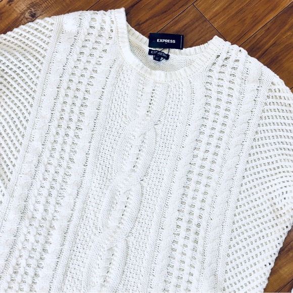 Express | Sweaters | Express Crochet Sweater New Tags Boho Winter Baggy ...